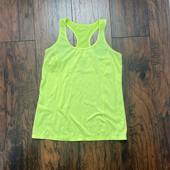 Danskin Now | Tops | Danskin Now Small Neon Yellow Striped Workout Tank ...
